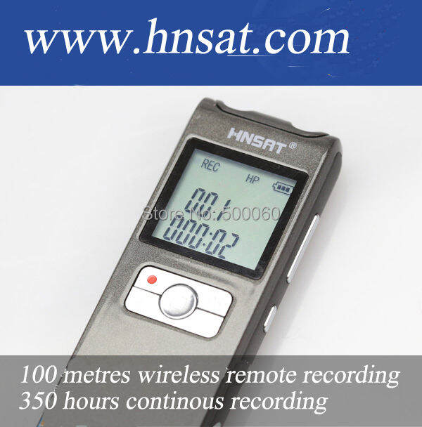 350 Hours continuous recording and 100 metres wireless long distance ...