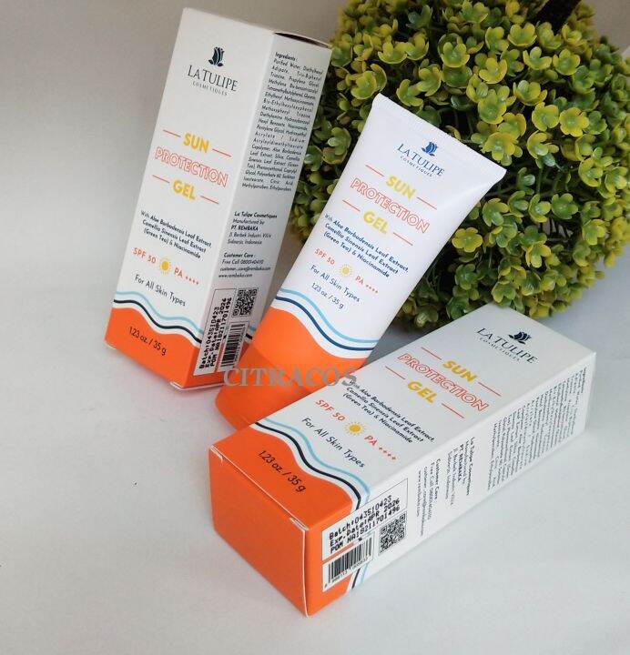 LaTulipe SUN Protection Gel SPF 50 PA++++/Sunscreen Gel SPF 50/sunblock ...