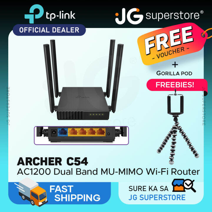 TP-Link Archer C54 AC1200 3-in-1 Dual Band MU-MIMO Wi-Fi Router with ...