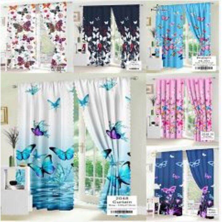 Pinkelegance Butterfly Curtain for window Door 100x210CM kurtina ...