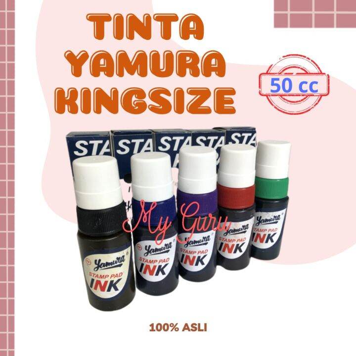 [PCS] STAMP PAD / TINTA YAMURA KING SIZE ISI ULANG REFILL 50 CC ...