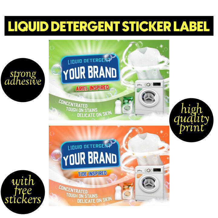 STICKER LABEL FOR LIQUID DETERGENT FREE TEMPLATE | Lazada PH