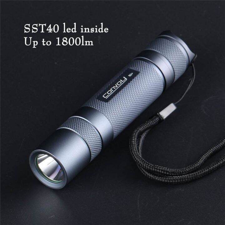 Convoy S2+ Luminus sst40 Flashlight Camping Hunting LED Torch 1800lm ...