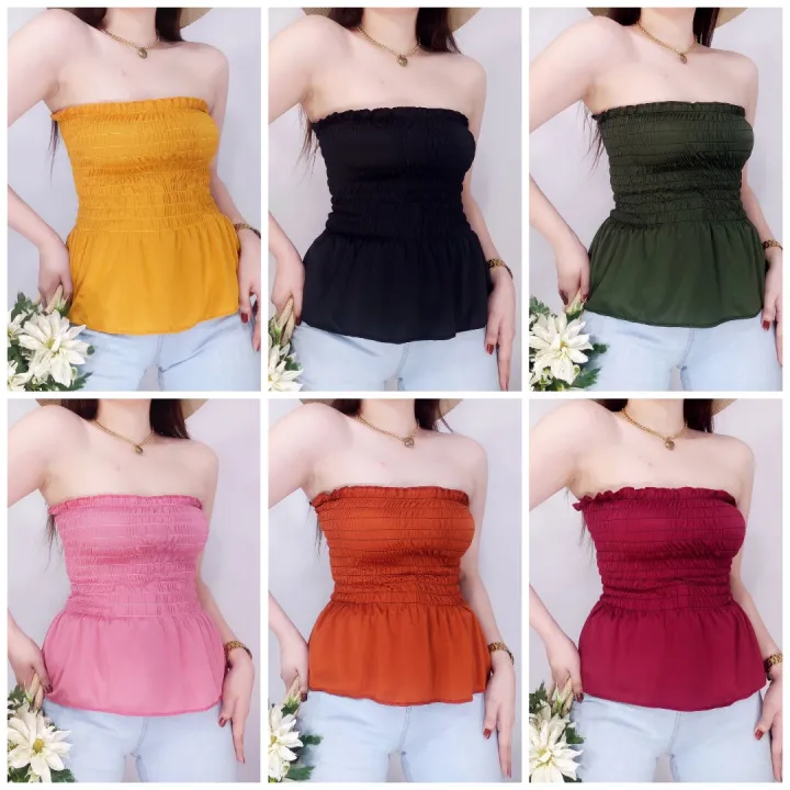 Bella Tube Smocking Top | Lazada PH