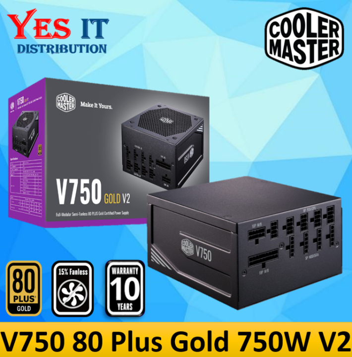 Cooler Master V750 80 Plus Gold 750W Gold V2 Full Modular Gaming Power ...