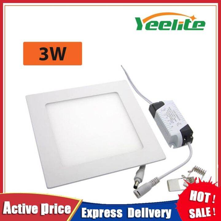 Yeelite Orginal LED Panel Light 3W Slim Recessed Panel Light White ...