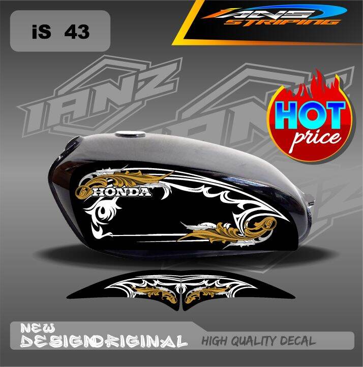 TERBARU DECAL STIKER TANGKI CB 100 VARIAN WARNA KONSEP UKIR BERBAHAN ...