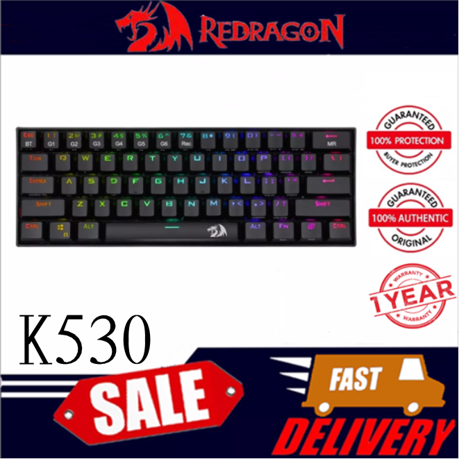 K530 RGB Office Gaming Wireless Wired Bluetooth Dual Mode Mechanical Keyboard | Lazada.co.th