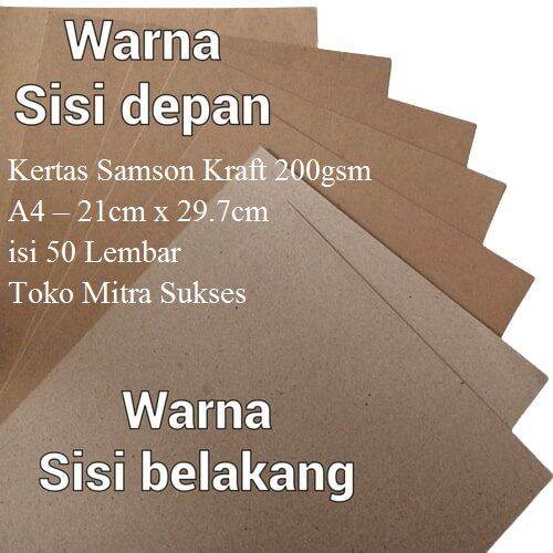 Kertas Samson Kraft A4 200gram isi 50 lembar | Lazada Indonesia