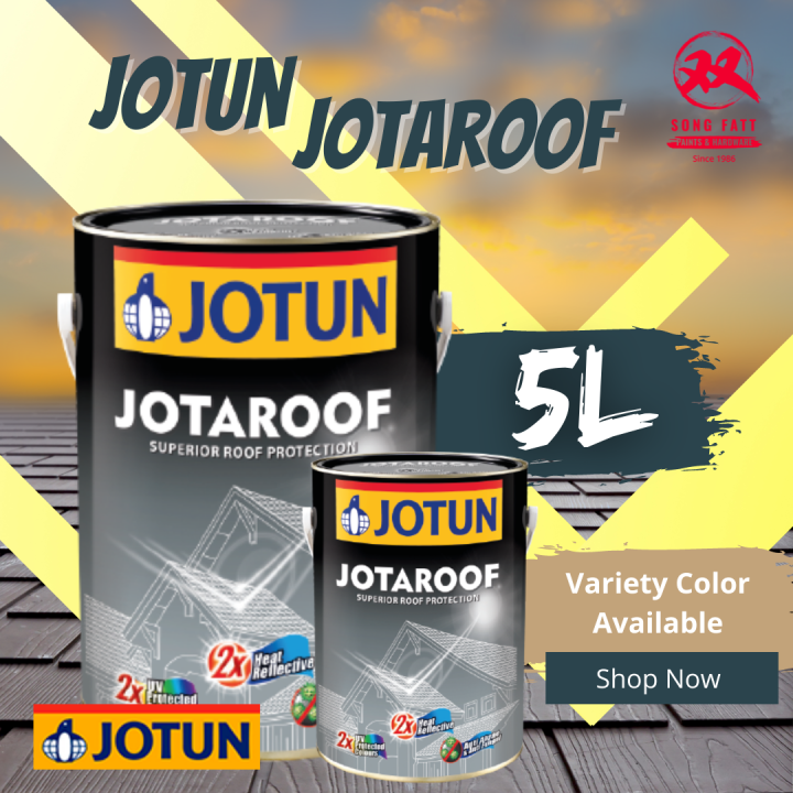 Jotun JOTAROOF (COLOUR) 5L Exterior Roof Paint (Song Fatt)Jotashield/Roofshield/Roof Coating ...