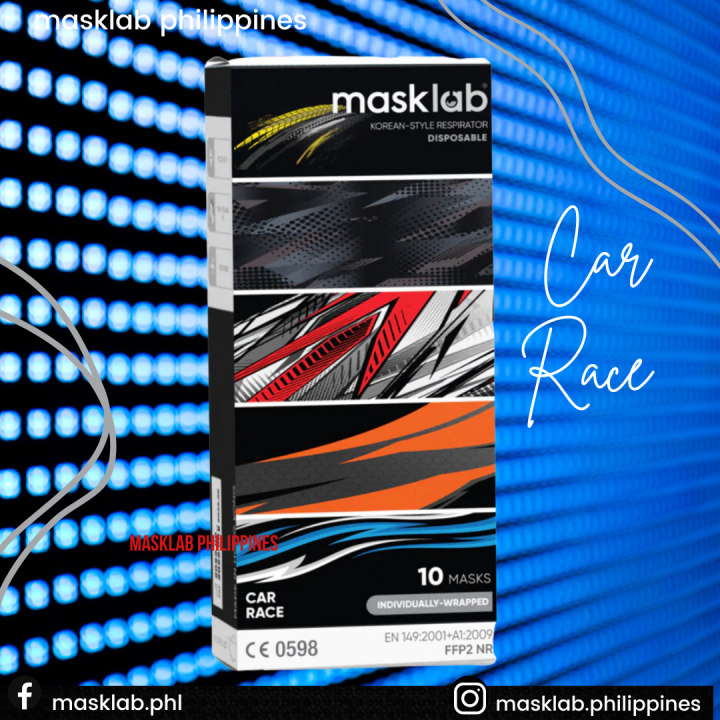 masklab : CAR RACE : KF94 RESPIRATOR 2.0 ( BOX OF 10 , INDIVIDUALLY-WRAPPED MIXED SET ) | Lazada PH