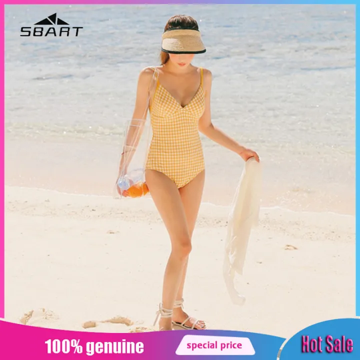 【SBART】 2020 ใหม่ชุดว่ายน้ำสตรีวรรณกรรมLatticeลึกVสามเหลี่ยมชุดว่ายน้ำชิ้นเดียวHalterหน้าอกเล็ก ...