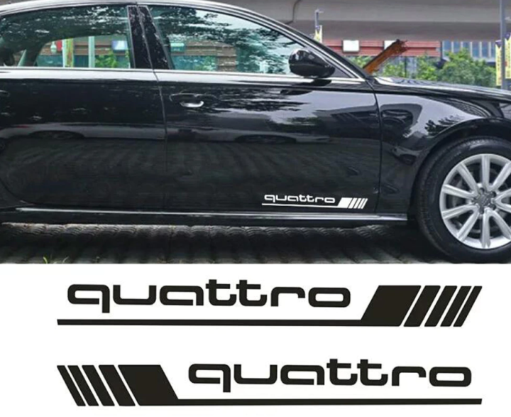 AUDI Quattro styling side door decals stickers 2piece | Lazada
