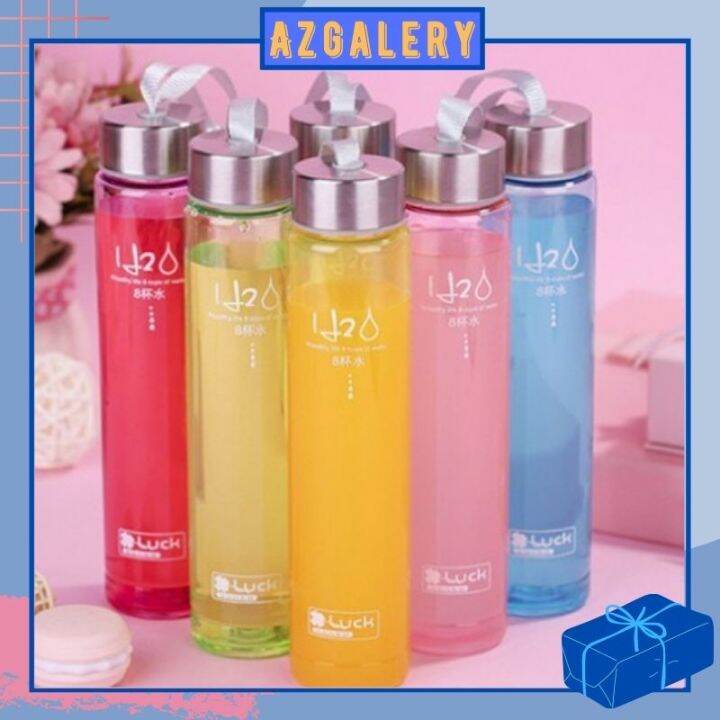 Azgalery BTL-06-H2OC Botol Minum Air H20 Clear BPA Free Transparan Botol Anak Sekolah ...