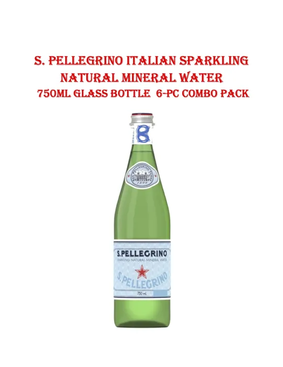 San Pellegrino Italian Sparkling Mineral Water 750ml Glass Bottle 6-PC COMBO PACK | Lazada PH