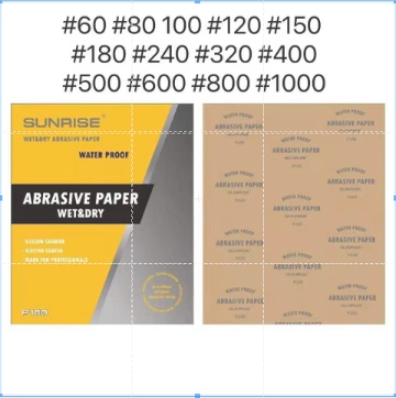 PER 100pcs Sunrise LIHA waterproof SAND PAPER sanding paper 60# 80# 100 ...