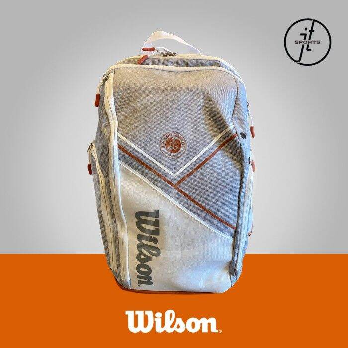 Tas Ransel Tenis Wilson Roland Garros Super Tour Tennis Backpack Grey ...
