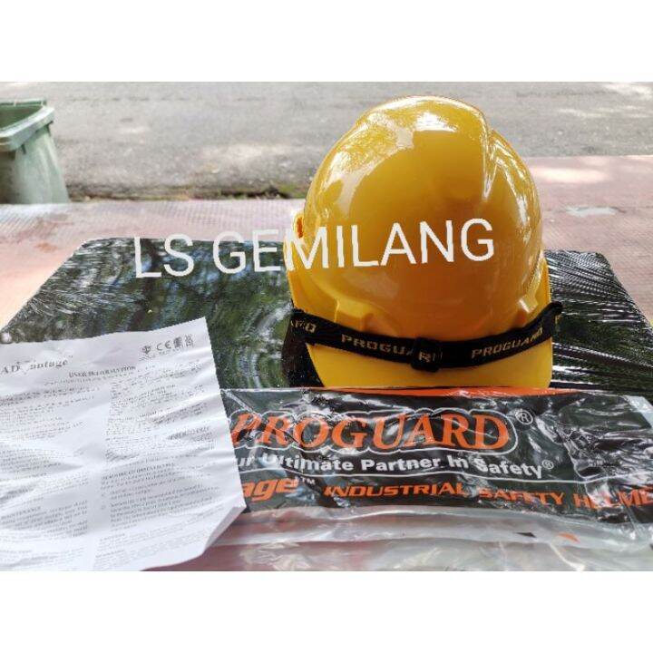YELLOW PROGUARD ADVANTAGE SAFETY HELMETS SIRIM approved, ABS hard shell ...