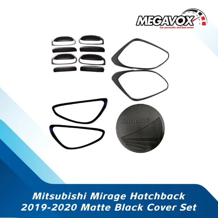 Mitsubishi Mirage Hatchback 2019-2021 Matte Black Combo Set | Lazada PH