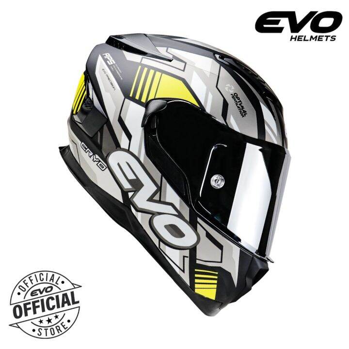 EVO AR-01 Cryo Full Face Dual Visor Helmet Motorcycle With Free Clear ...
