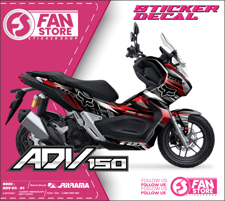 Sticker Decal Honda ADV 150 2019 Fullbody - Decal ADV Striping Motor ...