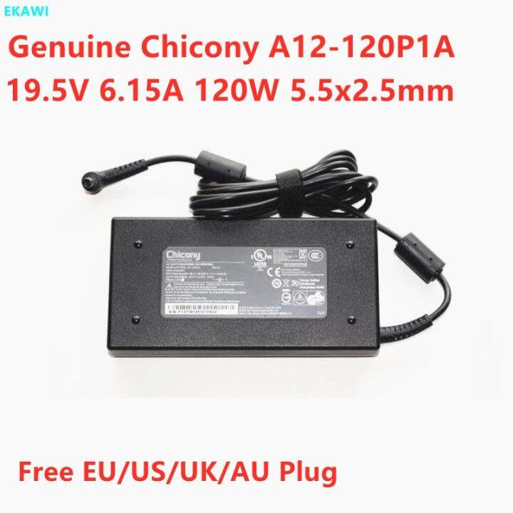 💡 Genuine 19.5V 6.15A 120W Chicony A12 120P1A A120A007L Power Supply AC Adapter For MSI GE60 ...
