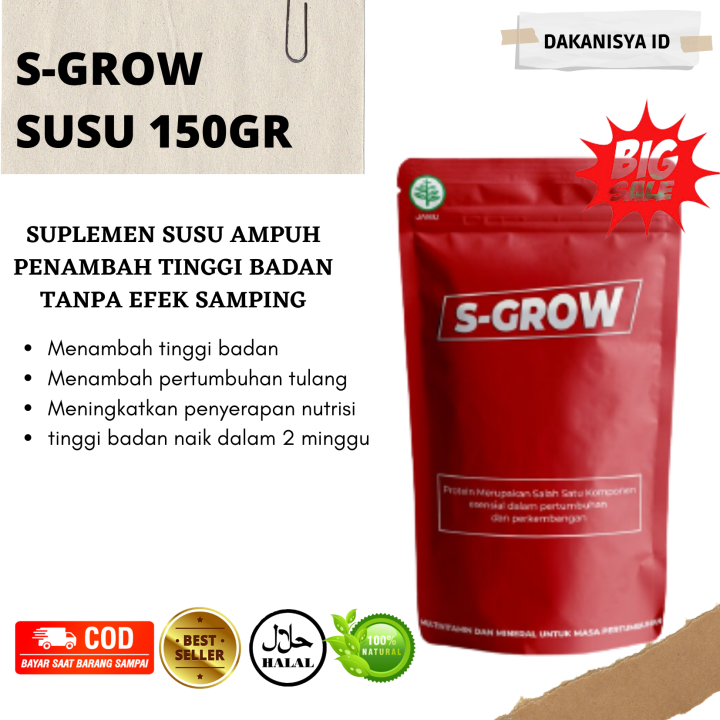 S-GROW SUSU – Peninggi Badan Terlaris / Susu penambah tinggi badan ...