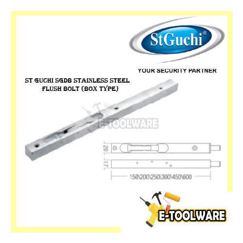 St Guchi SGDB Stainless Steel Flush Bolt (Box Type) | Lazada