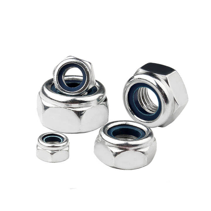 M2 M3 M4 M5 M6 M8 M10 M12 M14 M16 Hex Hexagon Nylon Insert Lock Self ...