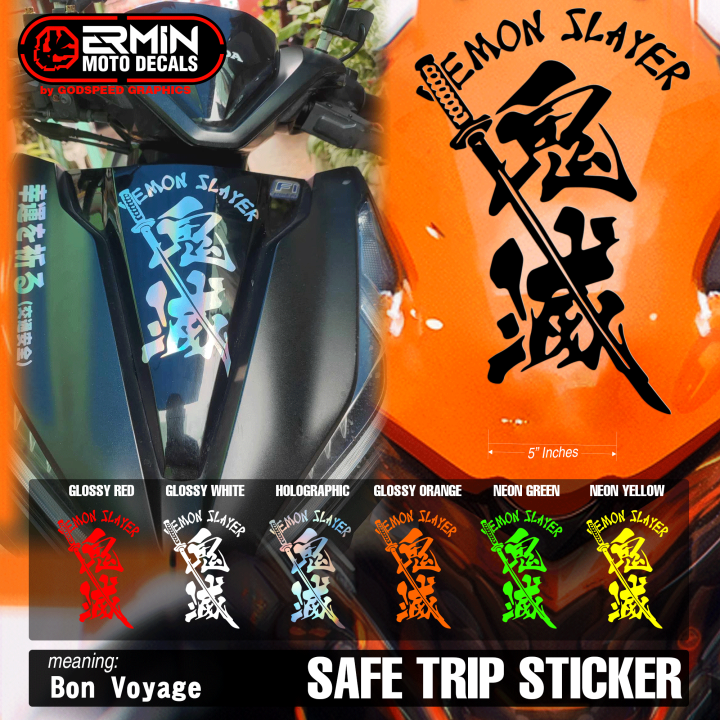 5" Inches JDM Demon Slayer / Night Driving (Kanji) Sticker | Lazada PH