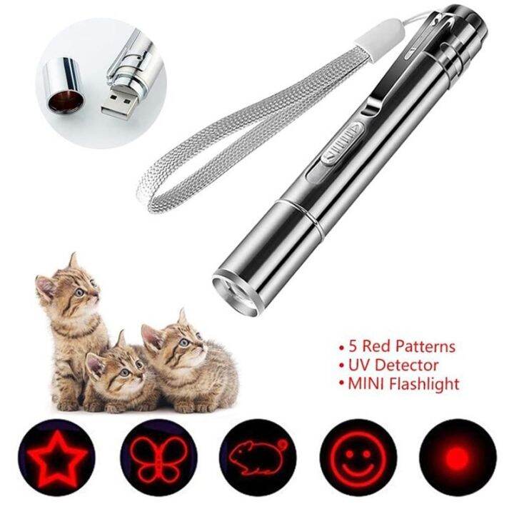 Funny Pet LED Laser Cat Toy Cat Chase Toys USB Recharge Portable ...