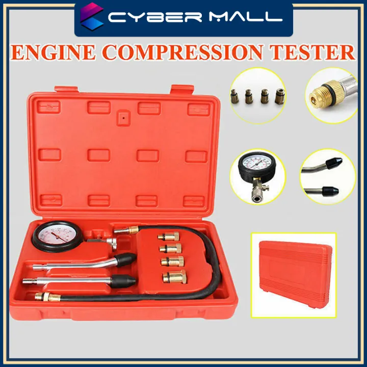 Gasoline Engine Compression Tester Auto Cylinder Engine Leakdown Leak ...