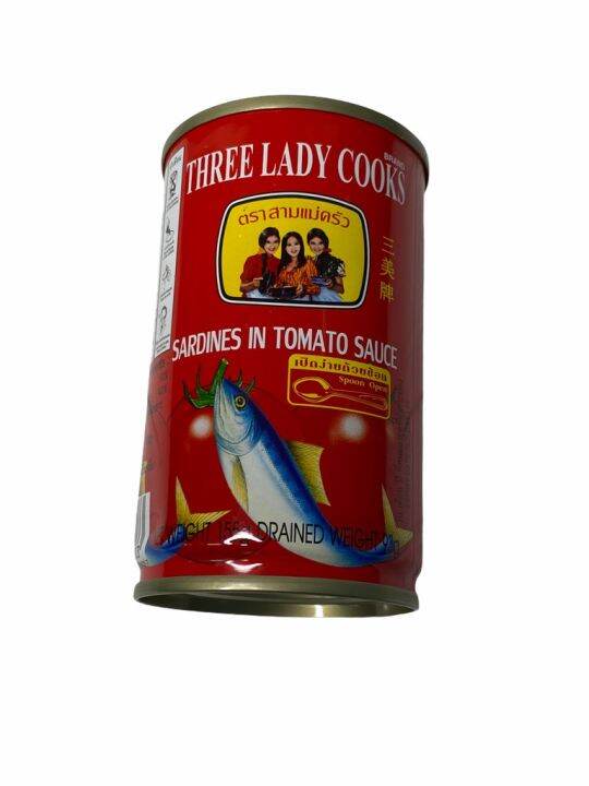 สามแม่ครัว ปลากระป๋อง THREE LADY COOKS Sardines in Tomato Sauce 155g ...