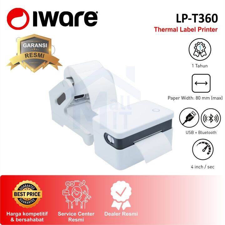 Printer Label IWARE Thermal Barcode LP-T360 LPT360 LP T360 80mm USB ...
