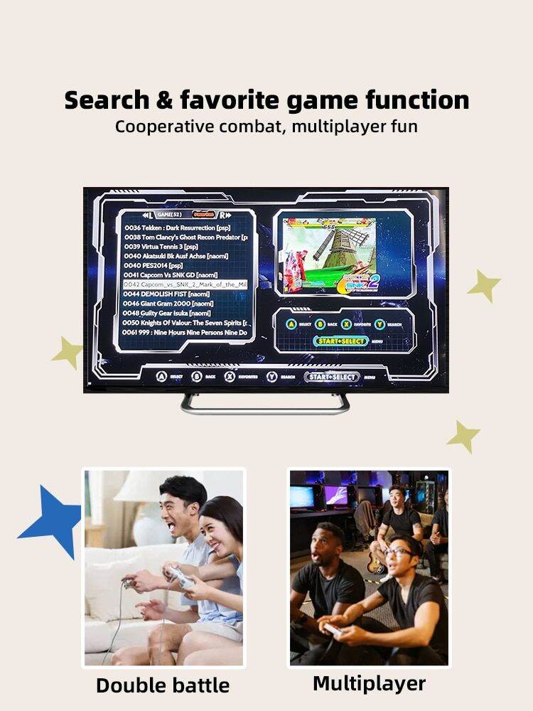 DATA FROG 4K HD คอนโซลทีวีวิดีโอเกม Joypad สำหรับจอสัมผัสพร้อมอุปกรณ์ควบคุมสัญญาณไวร์เลส Play ...