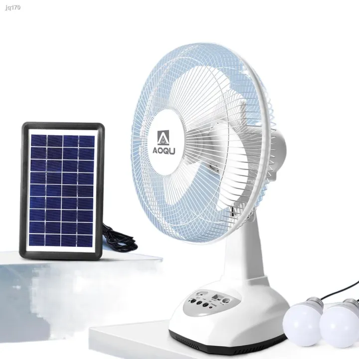 ¤solar electric fan12 Inch rechargeable table fan solar light standard ...