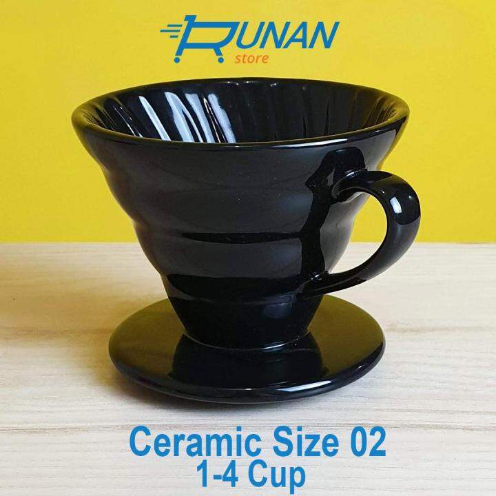V60 Ceramic Filter Pour over Coffee Filter Kopi V60 Keramik Hitam 02 ...