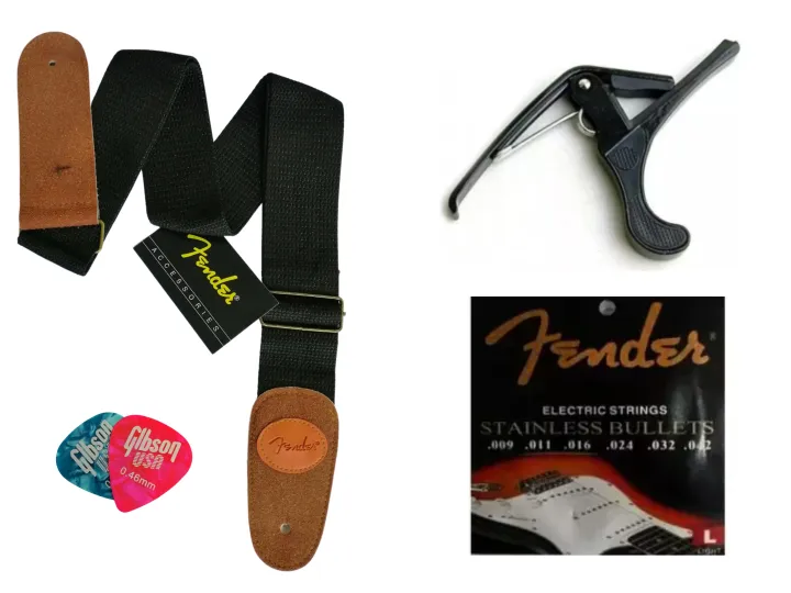 Fender Electric Strings Stainless Bullets with Free Guitar Pick ...