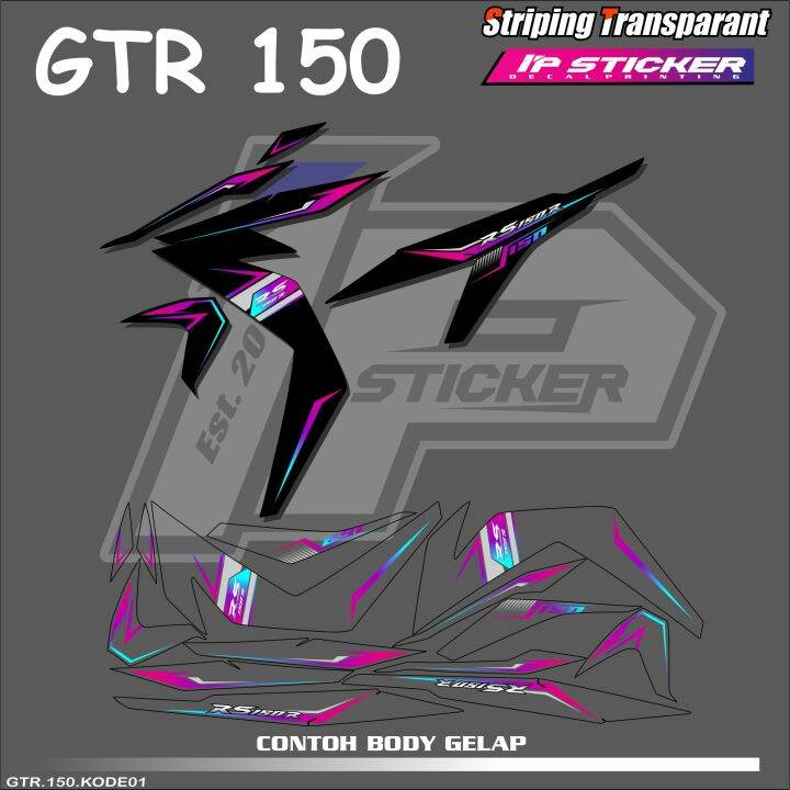 GTR 150 (COD) STIKER STRIPING MOTOR HONDA GTR 150 STIKER LIST STIKER ...
