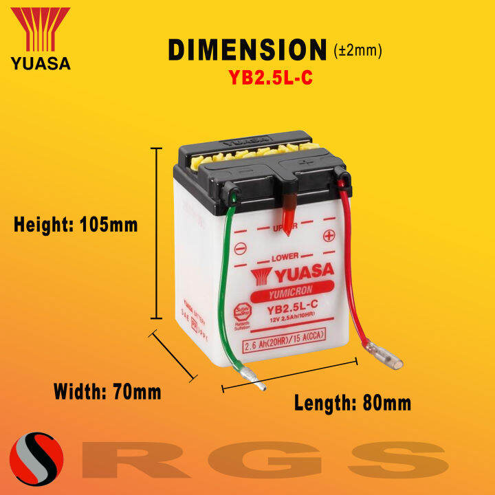 Yuasa YB2.5L-C | Lazada PH