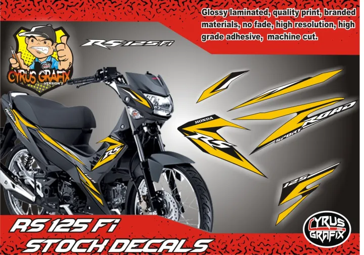 RS 125 FI STOCK DECAL STICKERS | Lazada PH