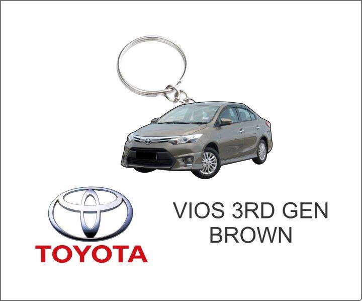 toyota vios brown 3rd gen 2013 keychain 2d | Lazada