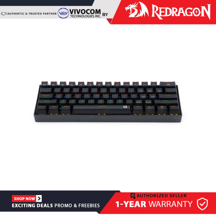 REDRAGON K606 LAKSHMI BLACK BLUE SWITCH GAMING KEYBOARD | Lazada PH