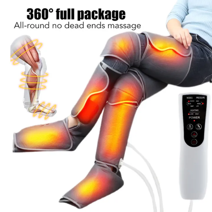 Agdoad Leg Massager Air Pressure Heated Thigh Calf Shiatsu Leg