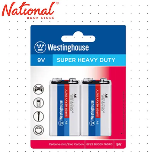 Westinghouse Battery 9v 2/pack Super Heavy Duty - Home & Office ...