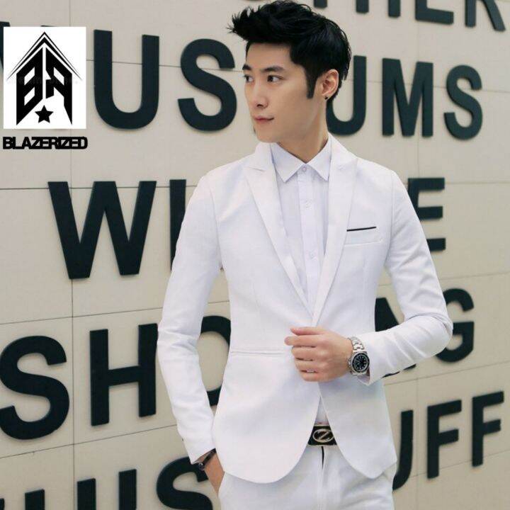 Jas Pria Putih/ Blazer Pria Formal / Jas Pria / Jas Formal / Jas ...