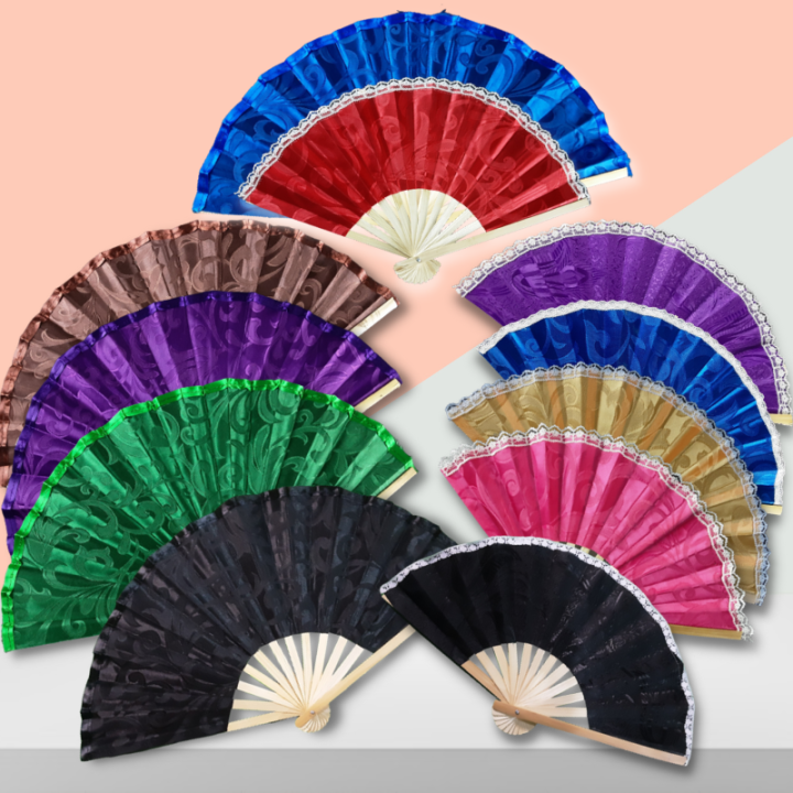 Colored Small & Big Large Plain Handheld Folding Hand Fan High Quality ...