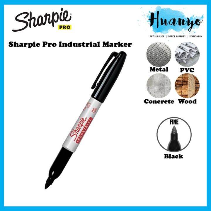 Sharpie Pro Industrial Permanent Marker Pen Fine Tip Black For High ...