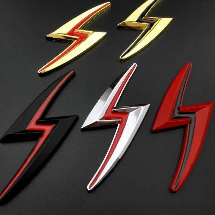 3D Metal S Lightning Logo Car Rear Trunk Fender Emblem Badge Decals For ...