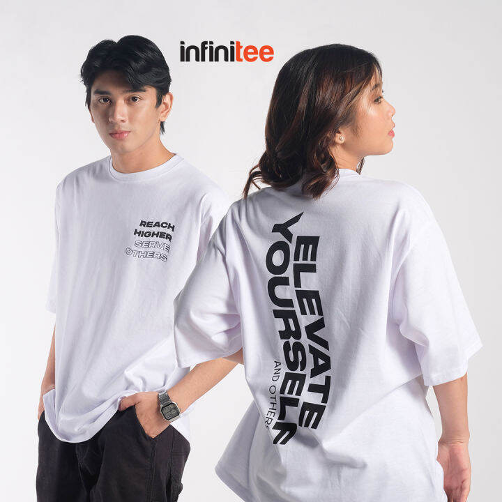 Infinitee Elevate Oversized T Shirt For Men Women oversize white plus ...